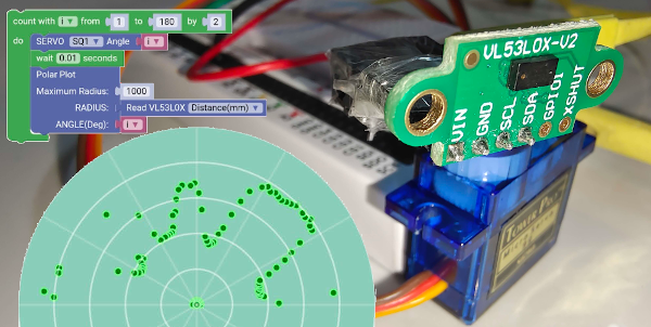 Scanning Radar with a Servo Motor and the VL53L0X