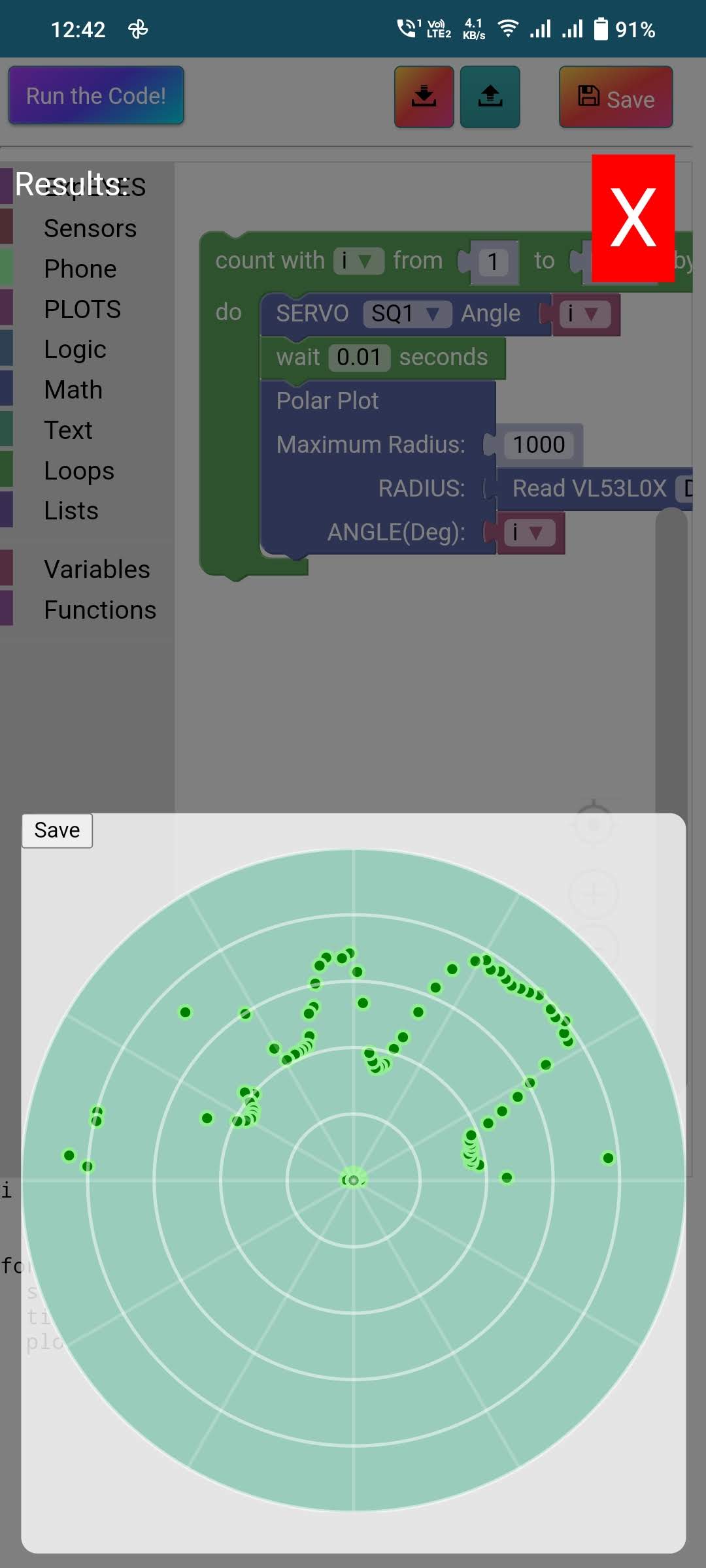 Scanning Radar with a Servo Motor and the VL53L0X
